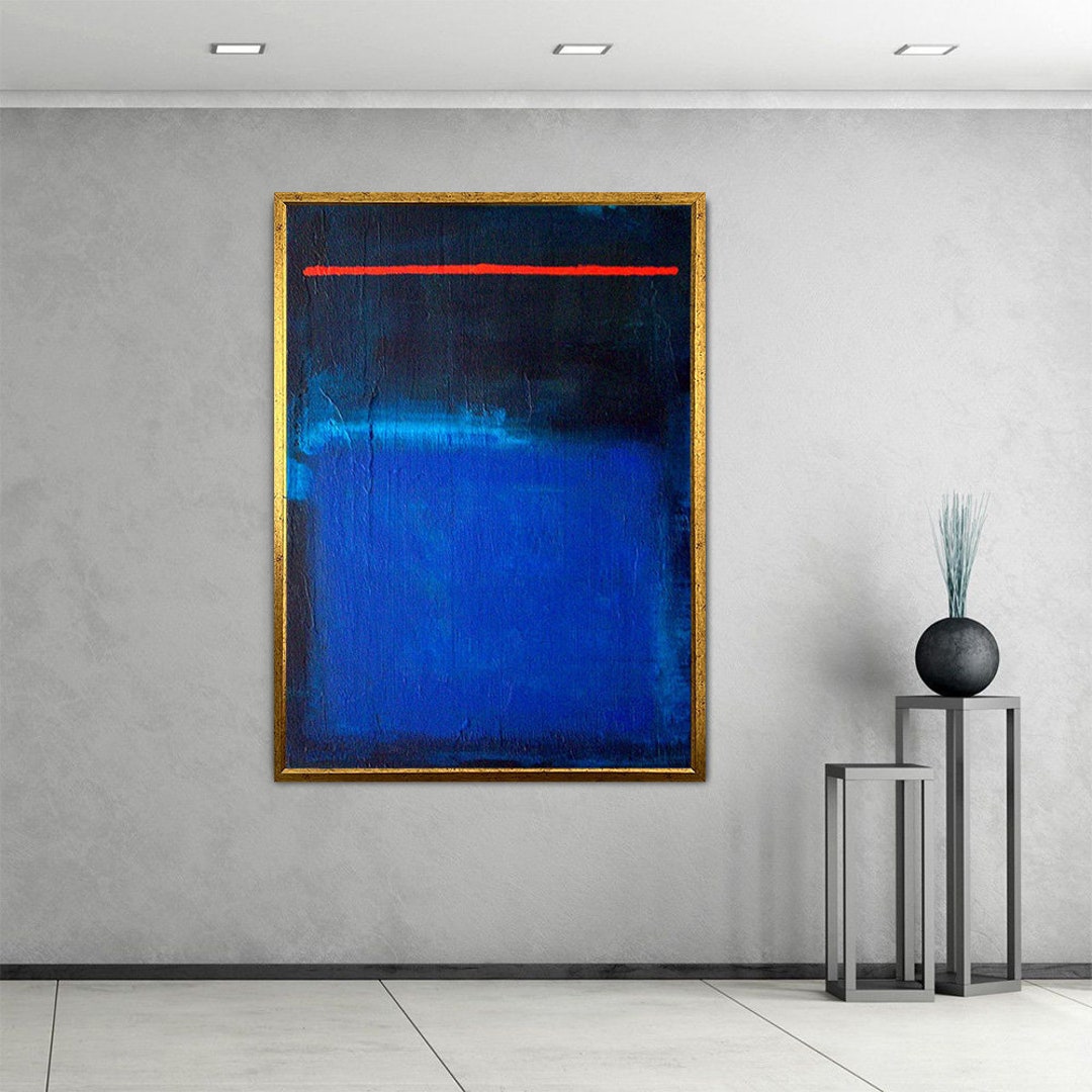ROTHKO Canvas black Blue, MARK ROTHKO Print, Abstract Painting, Modern ...