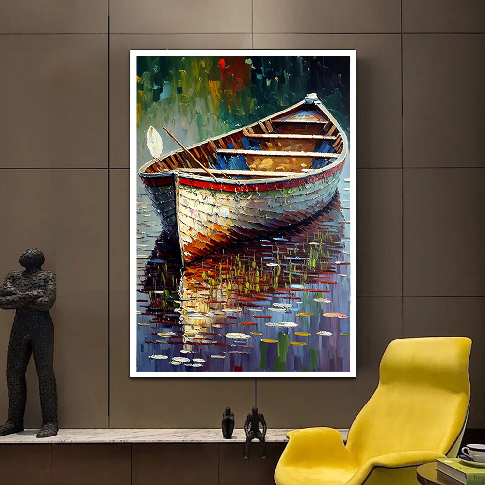 Oil Painting Look Sandal Canvas, Oil Painting Style Print,colorful ...