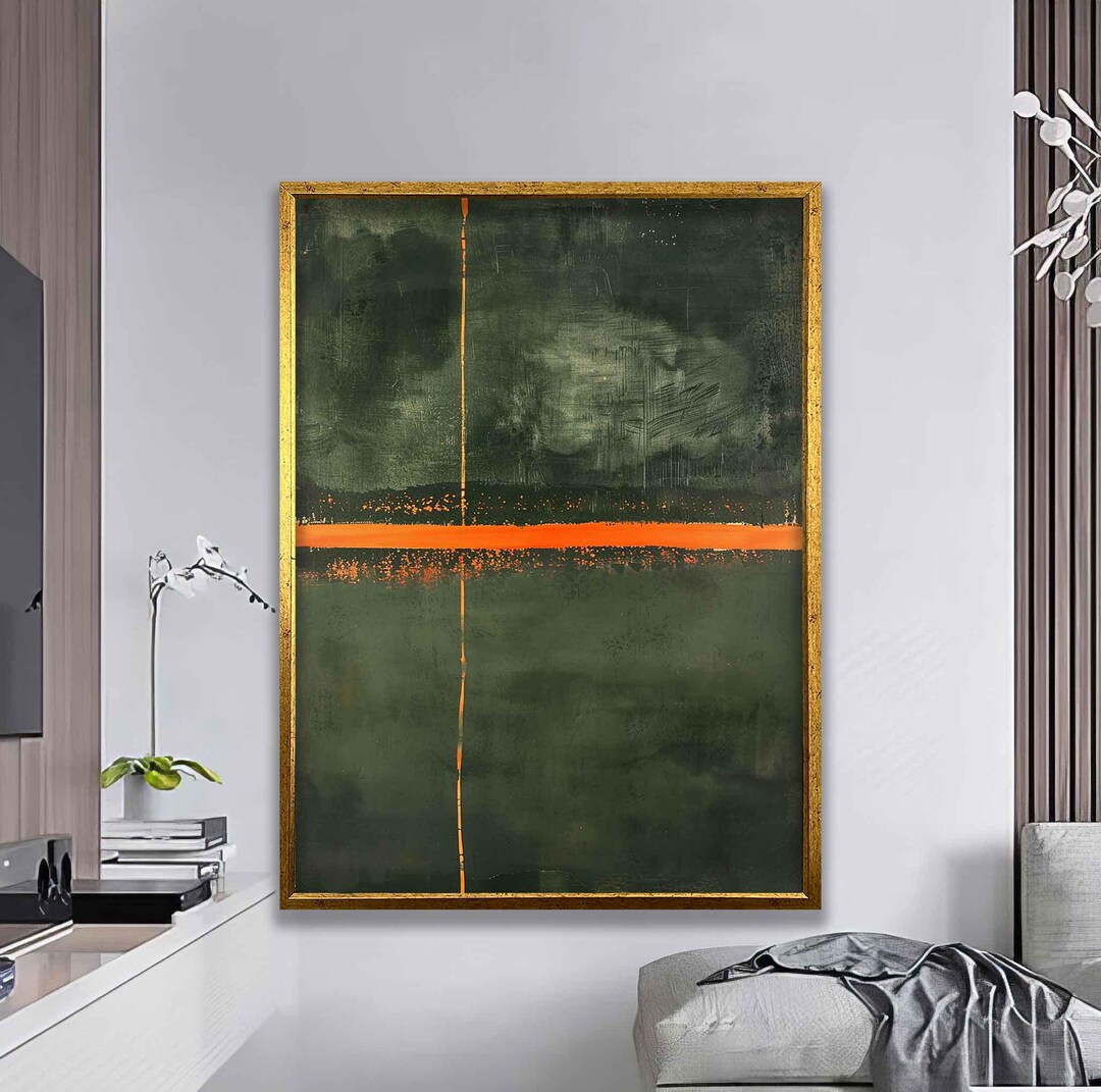 Mark Rothko Print Pieces,green,orange,black Modern Wall Decoration ...