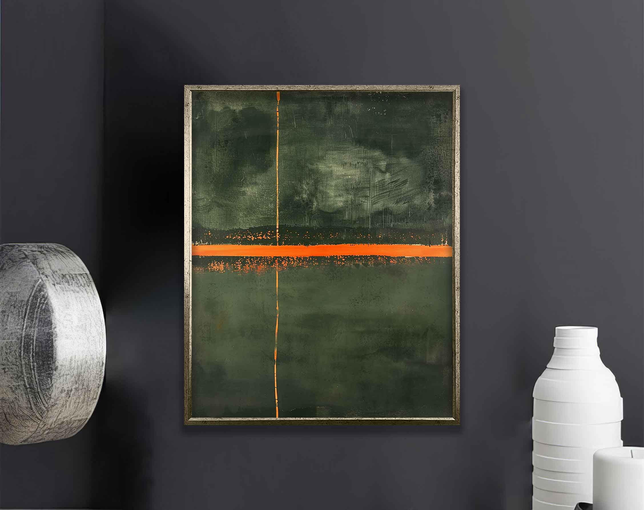 Mark Rothko Print Pieces,green,orange,black Modern Wall Decoration ...