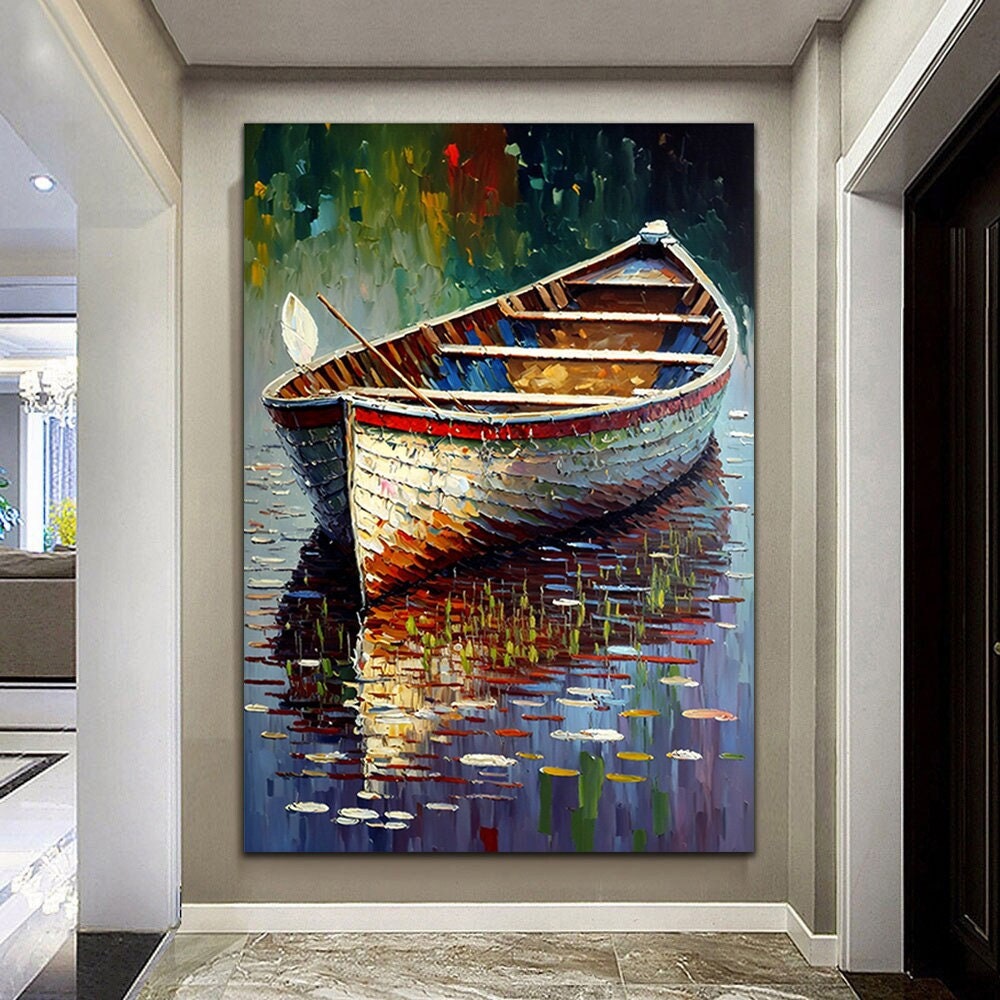 Oil Painting Look Sandal Canvas, Oil Painting Style Print,colorful ...