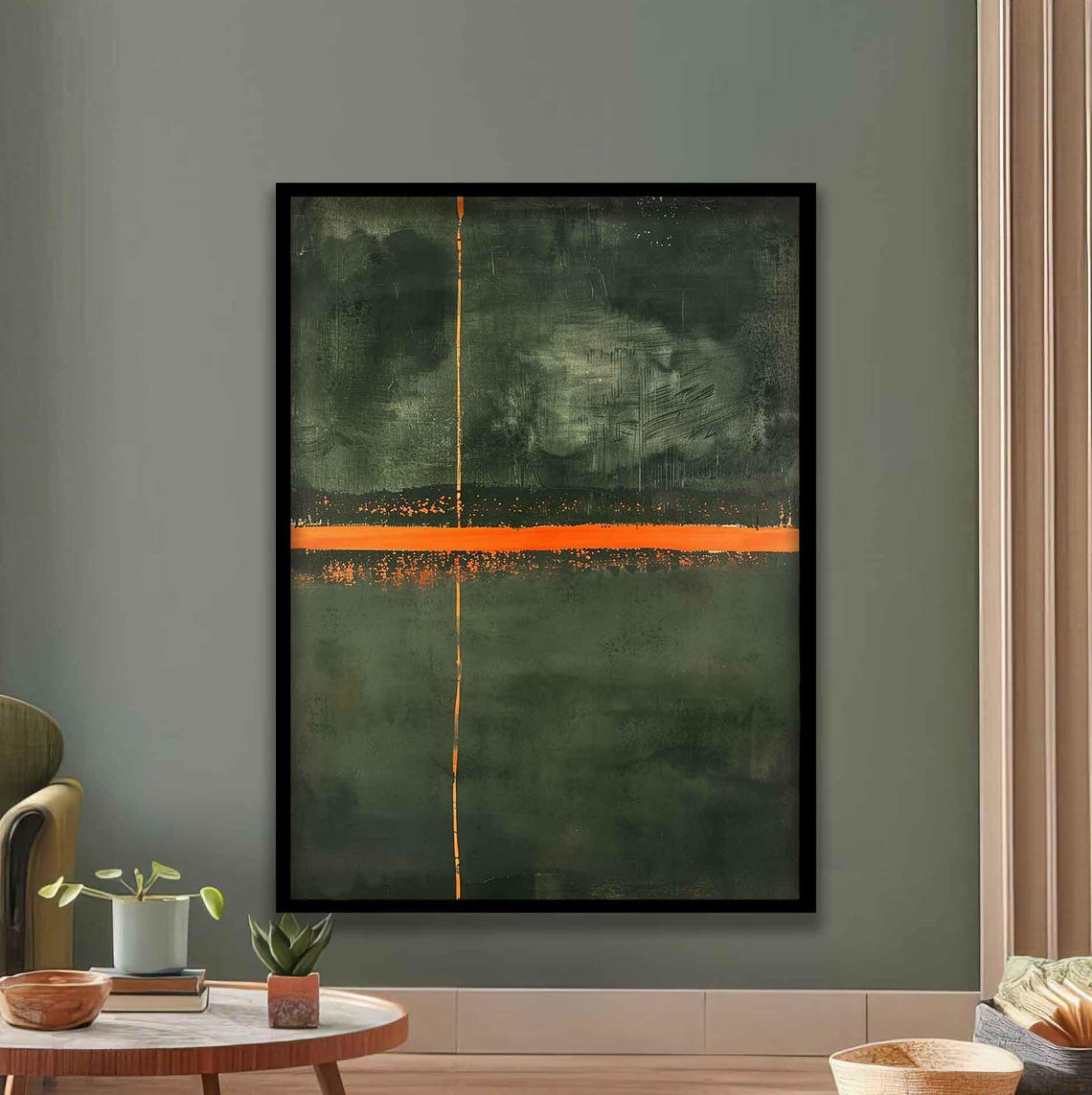 Mark Rothko Print Pieces,green,orange,black Modern Wall Decoration ...