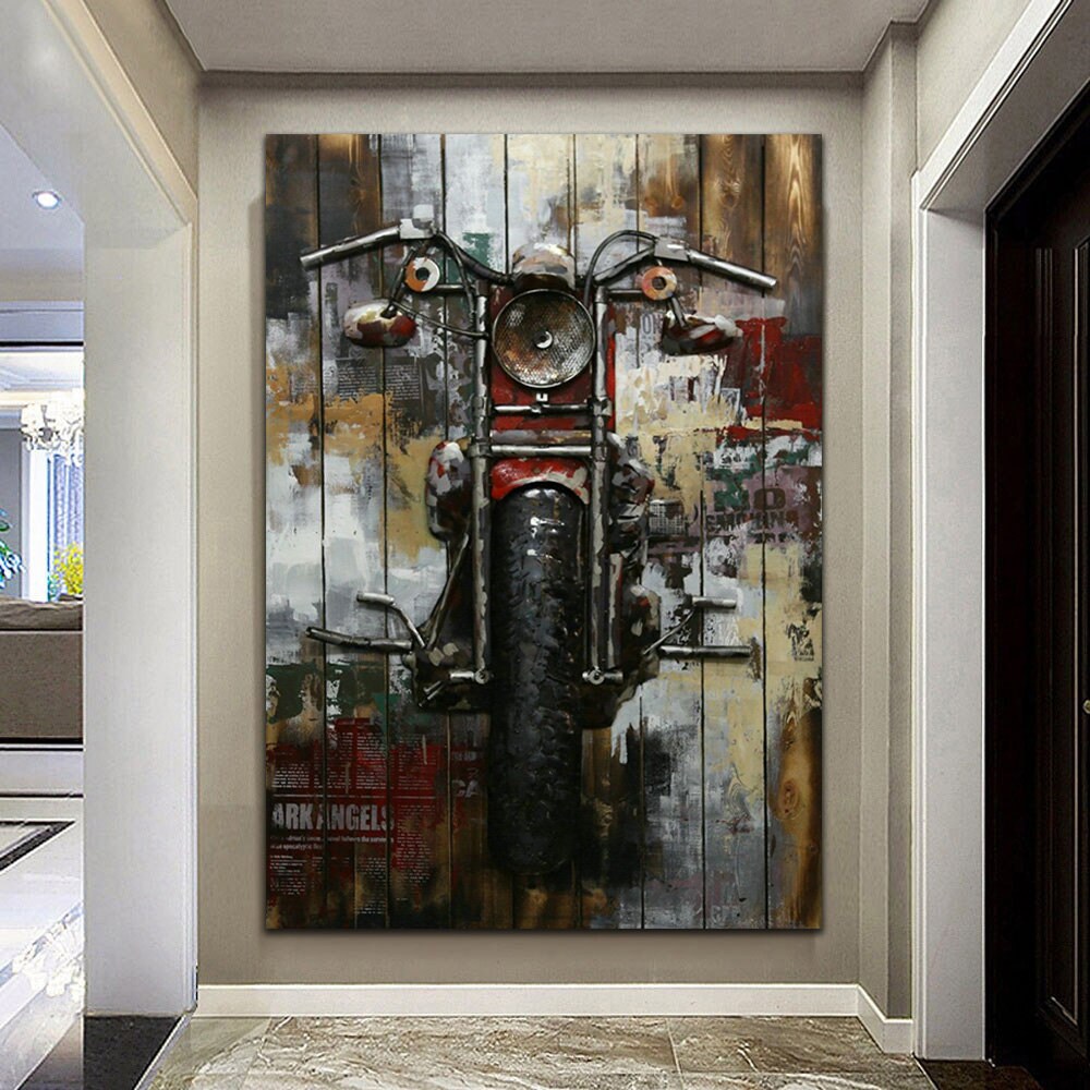 Motorcycle Canvas,motorcycle Wall Decor,motor and Speed Decor ...