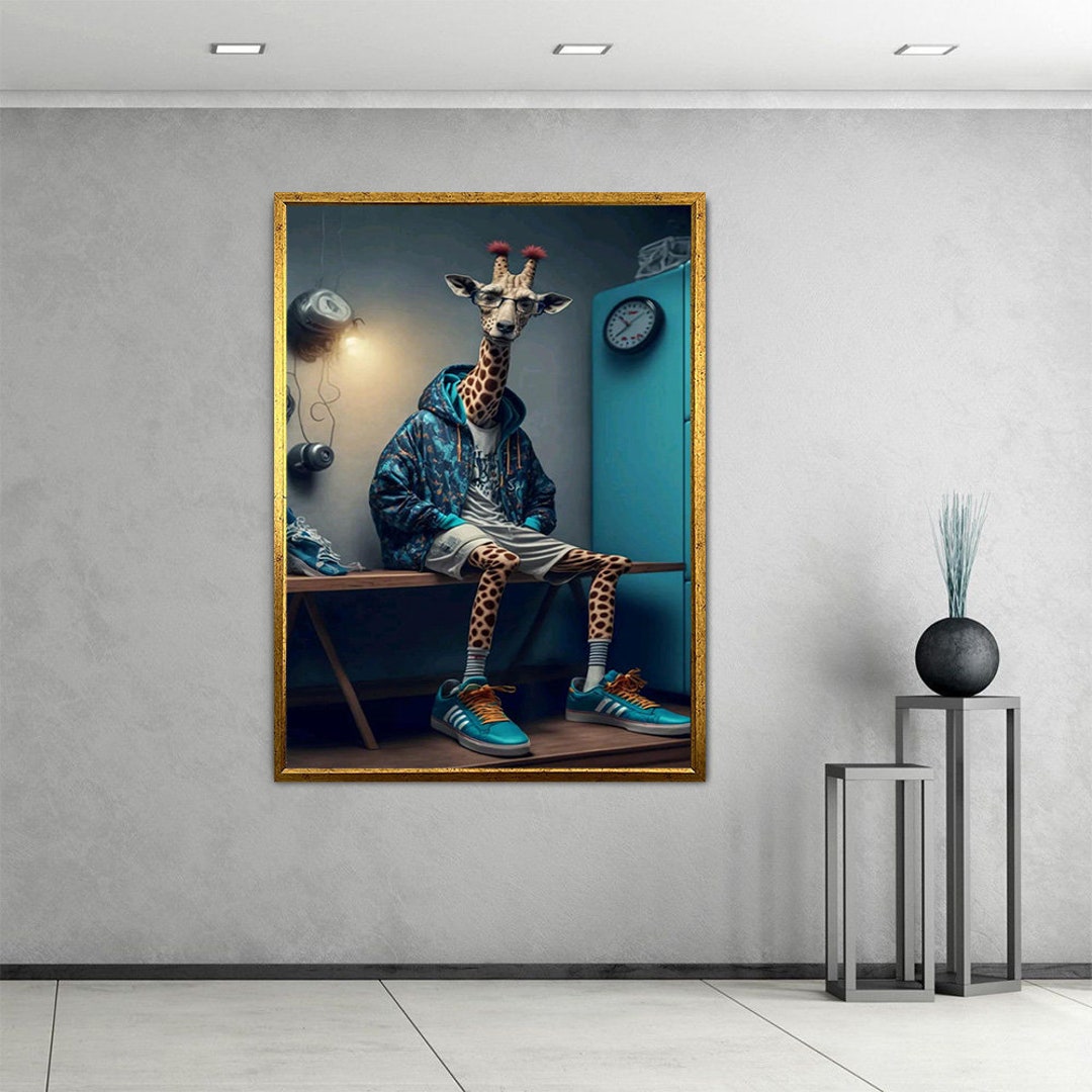 Giraffe Decor in Suit,giraffe Art in Dress,giraffe Wall Art,animals ...