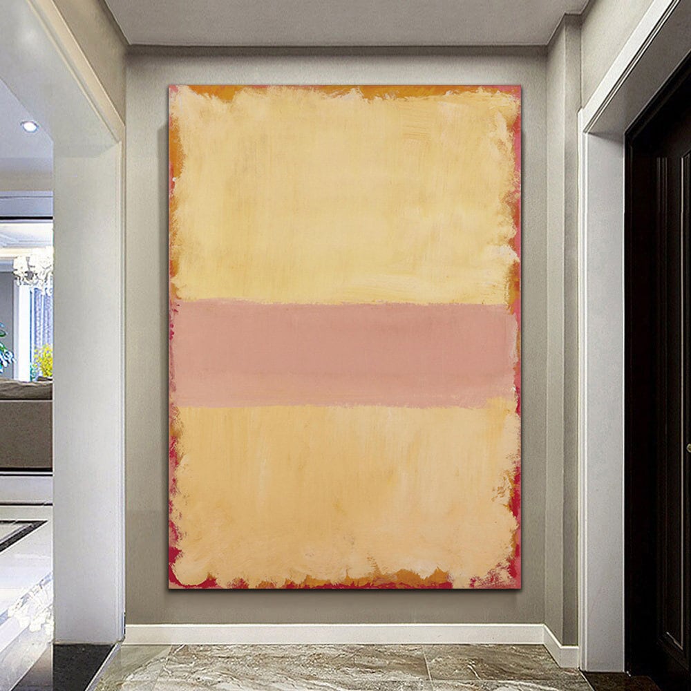 Mark Rothko cream Color and Pinkmodern Canvas, Mark Rothko Wall Art ...