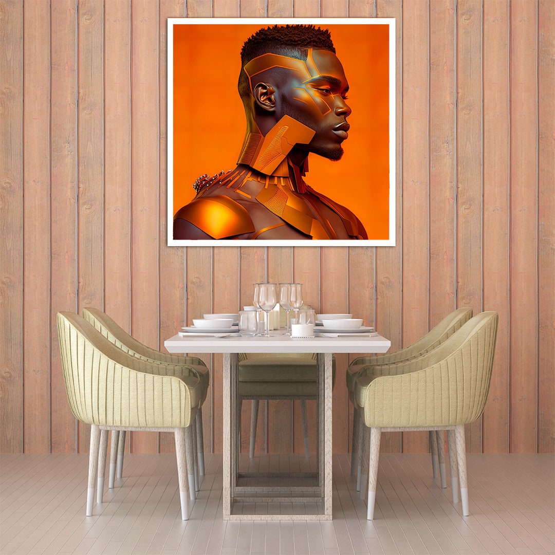 Black Man Canvas, Man Portrait Canvas Man Wall Decor, Man Home Decor ...