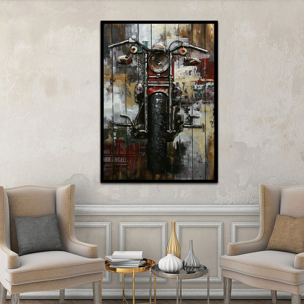 Motorcycle Canvas,motorcycle Wall Decor,motor and Speed Decor ...