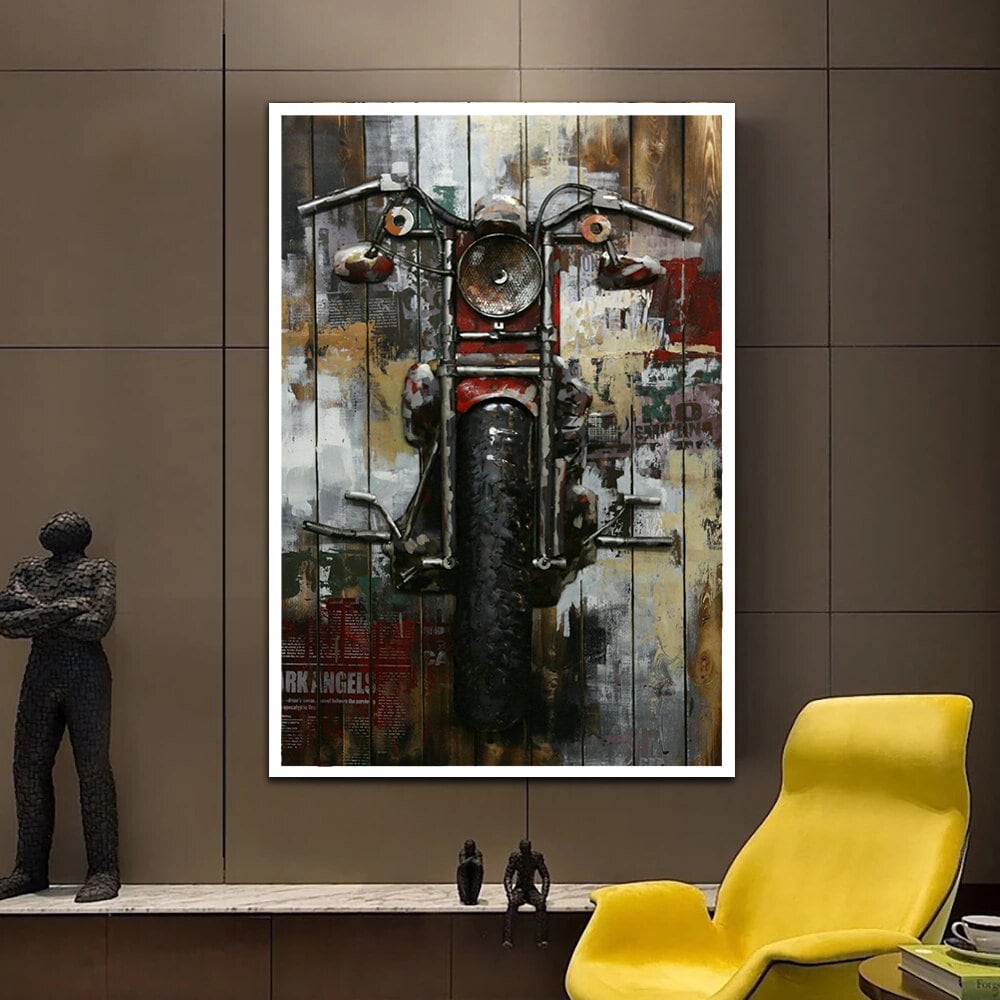Motorcycle Canvas,motorcycle Wall Decor,motor and Speed Decor ...