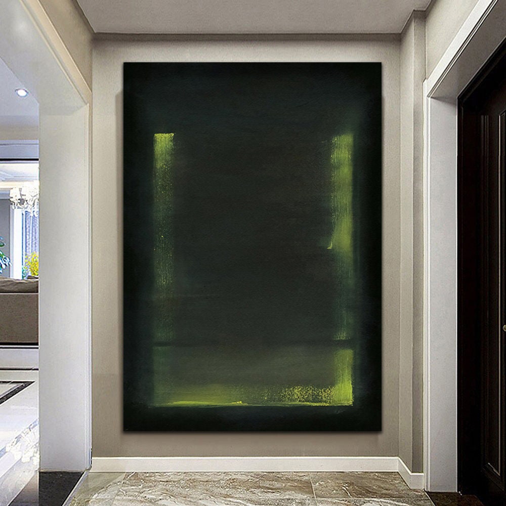 Mark Rothko green Lines on Black Background Mark Rothko Home Art ...