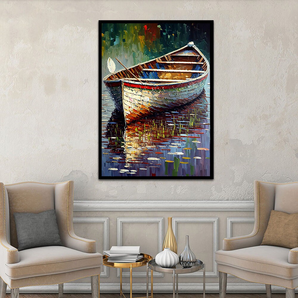 Oil Painting Look Sandal Canvas, Oil Painting Style Print,colorful ...