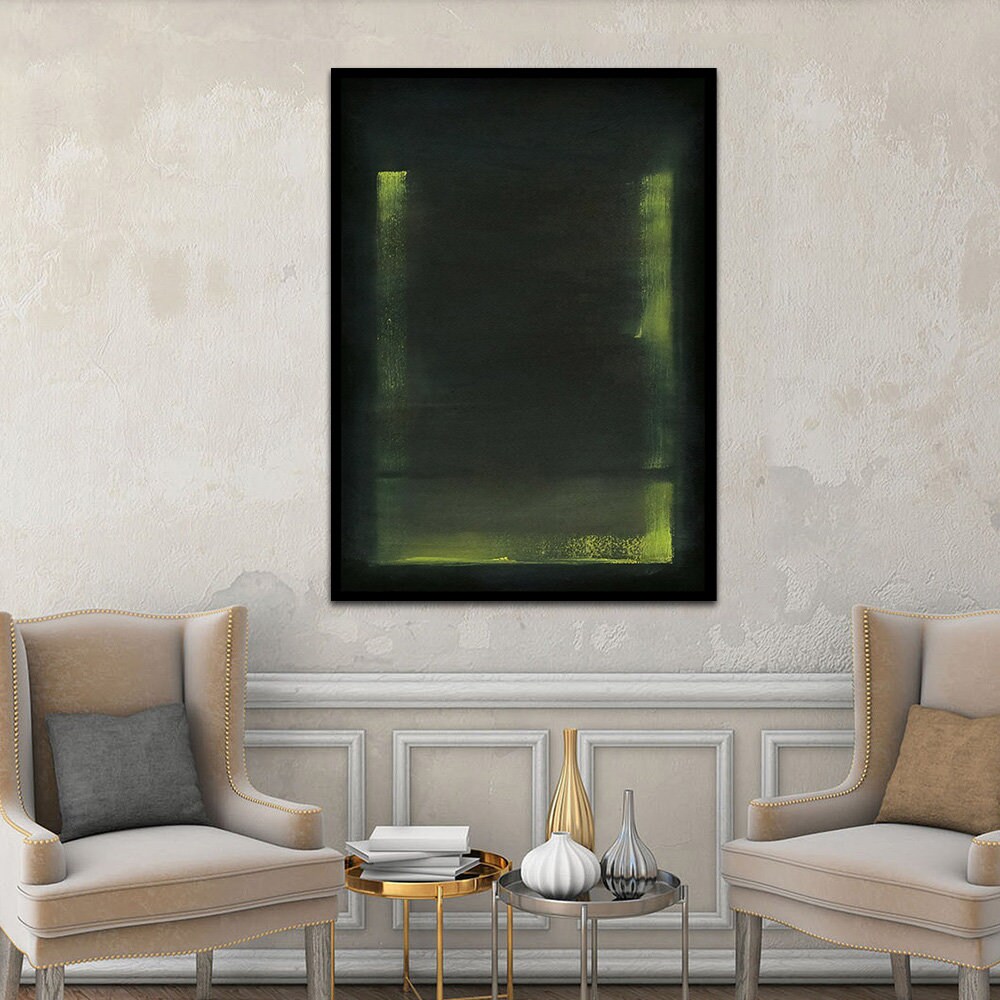 Mark Rothko green Lines on Black Background Mark Rothko Home Art ...