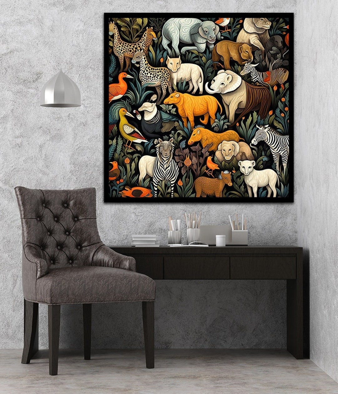 Wild Animals Wall Decor, Animals Canvas, Animal Home Decor, Modern ...