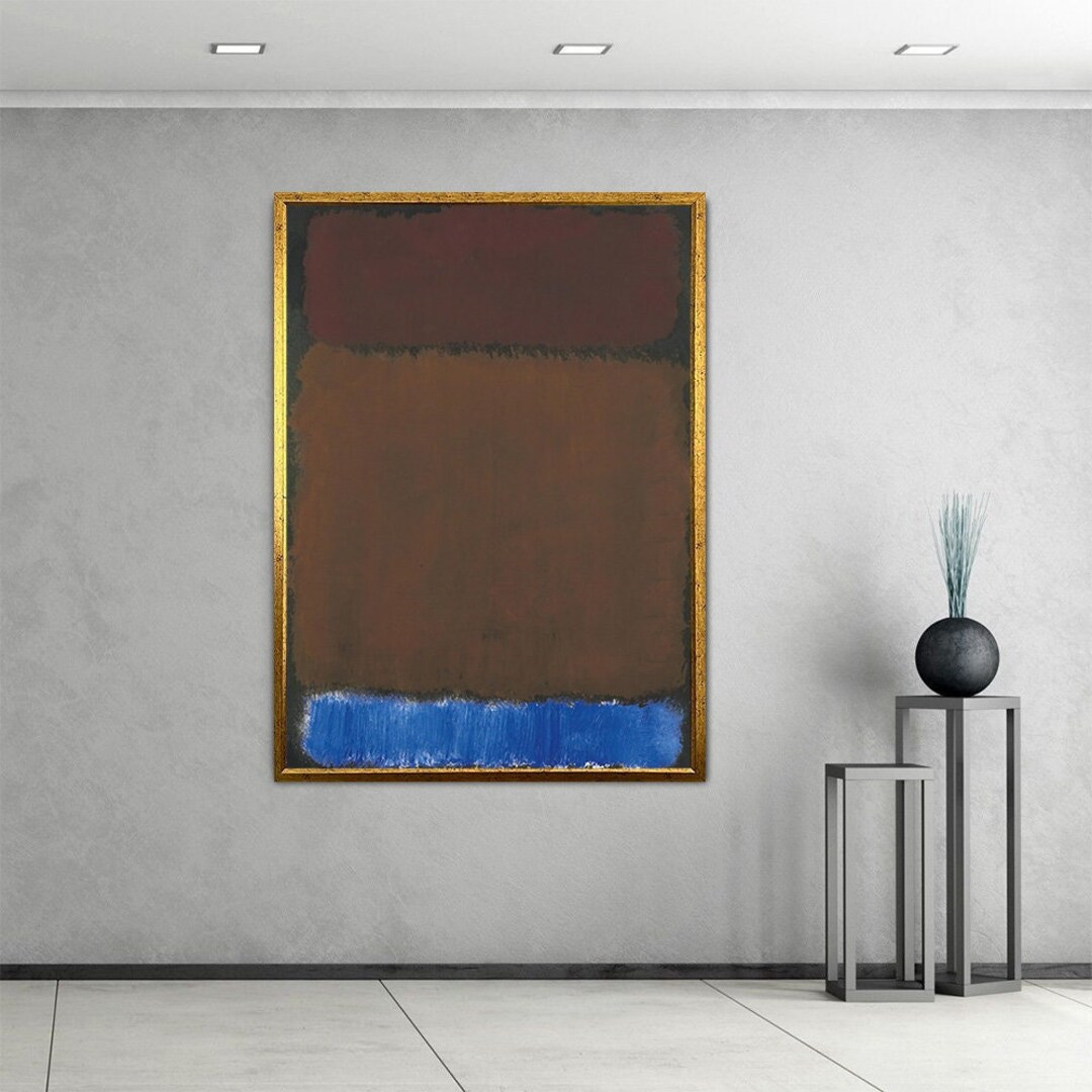 Mark Rothko Print Threeblue and Brown Pieces, Modern Wall Decoration ...