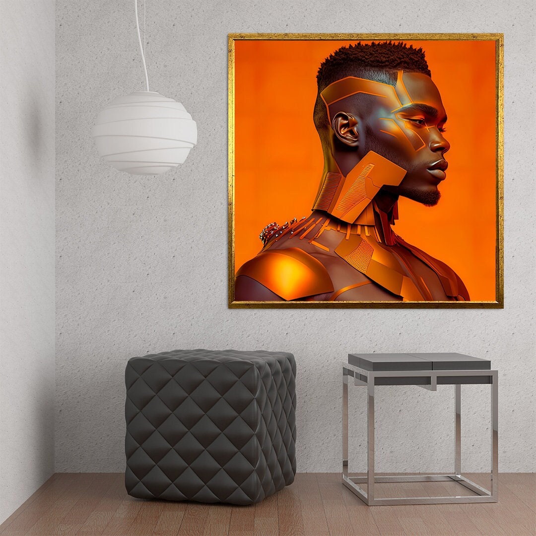 Black Man Canvas, Man Portrait Canvas Man Wall Decor, Man Home Decor ...