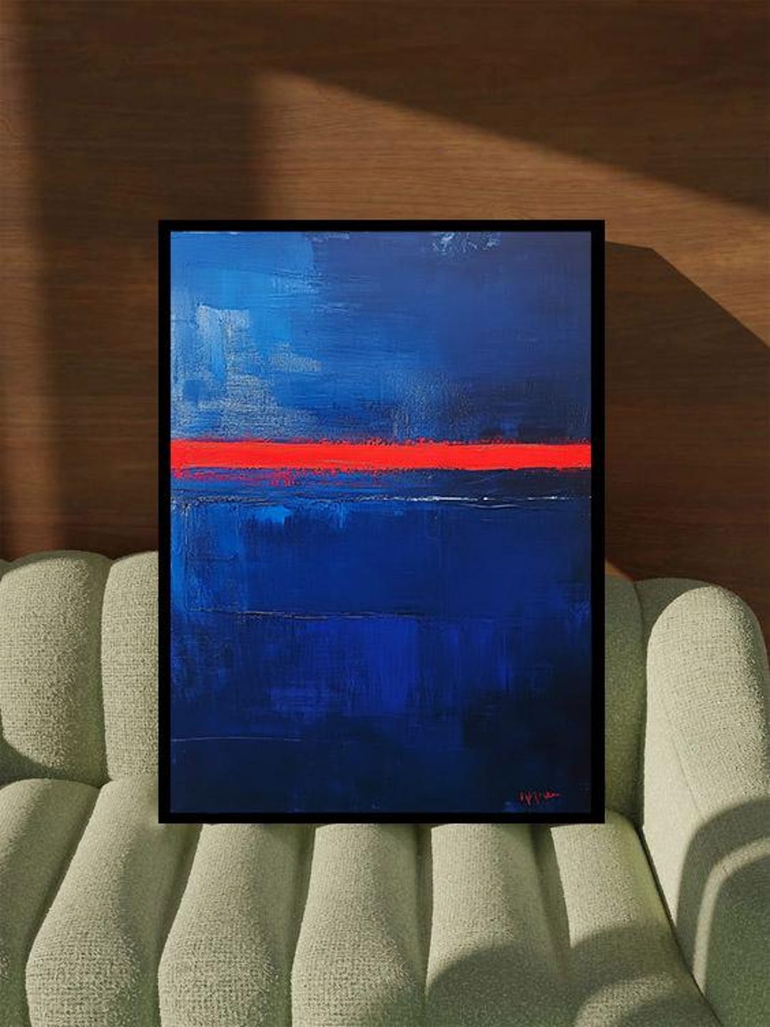 Mark Rothko Modern Canvas blue,red Color Introversion Table,mark Rothko Wall Art, Minimalist ...