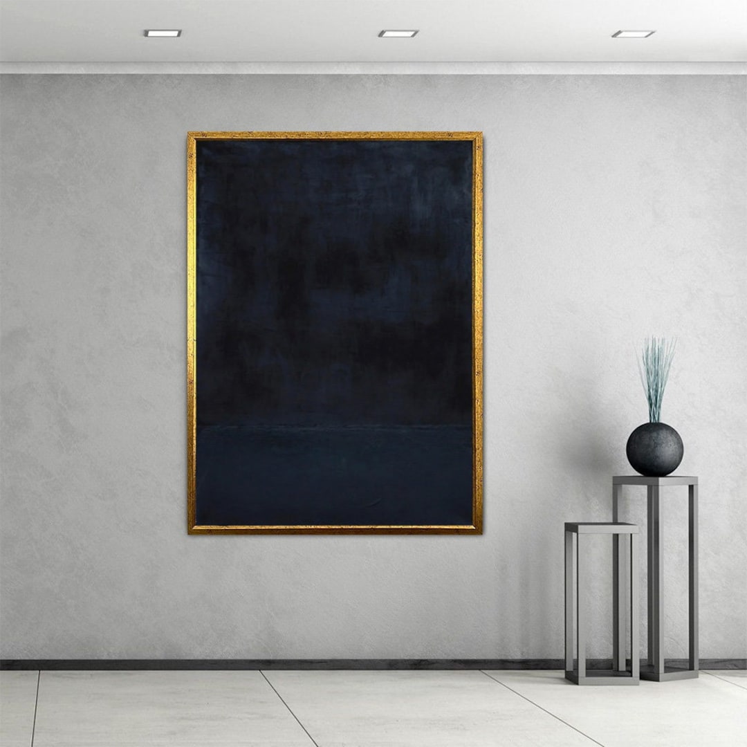 Black Mark Rothko Modern Canvas, Mark Rothko Black Home Art, Minimalist ...