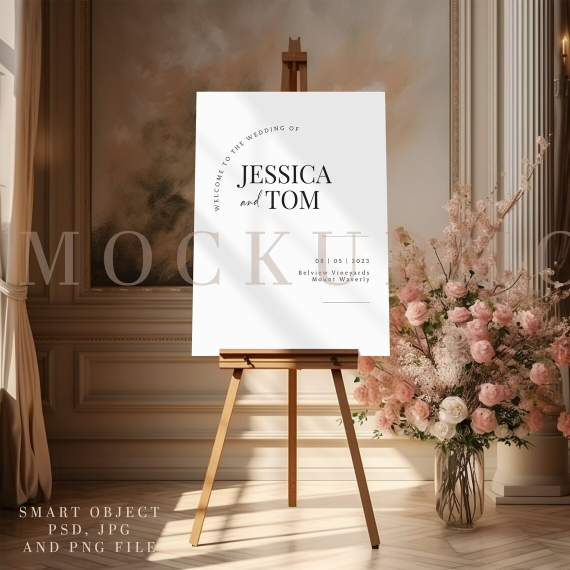 Wedding Sign Mockup Welcome Sign Mockup Wedding Easel Sign Mockup 18X24 ...