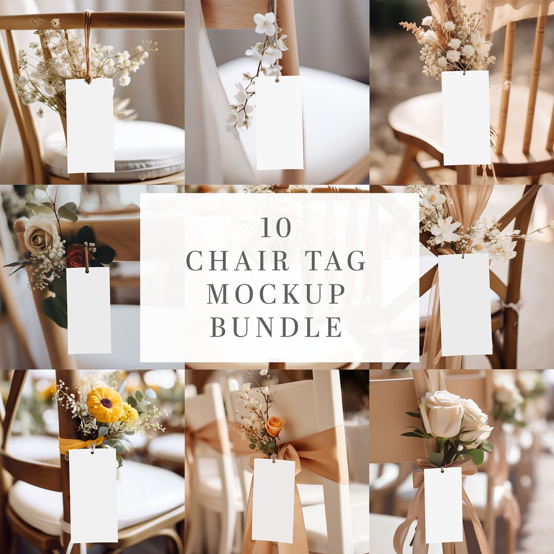 Reserved Chair Tag Mockup Bundle Name Tag Mockup Bundle Tag Mock up ...