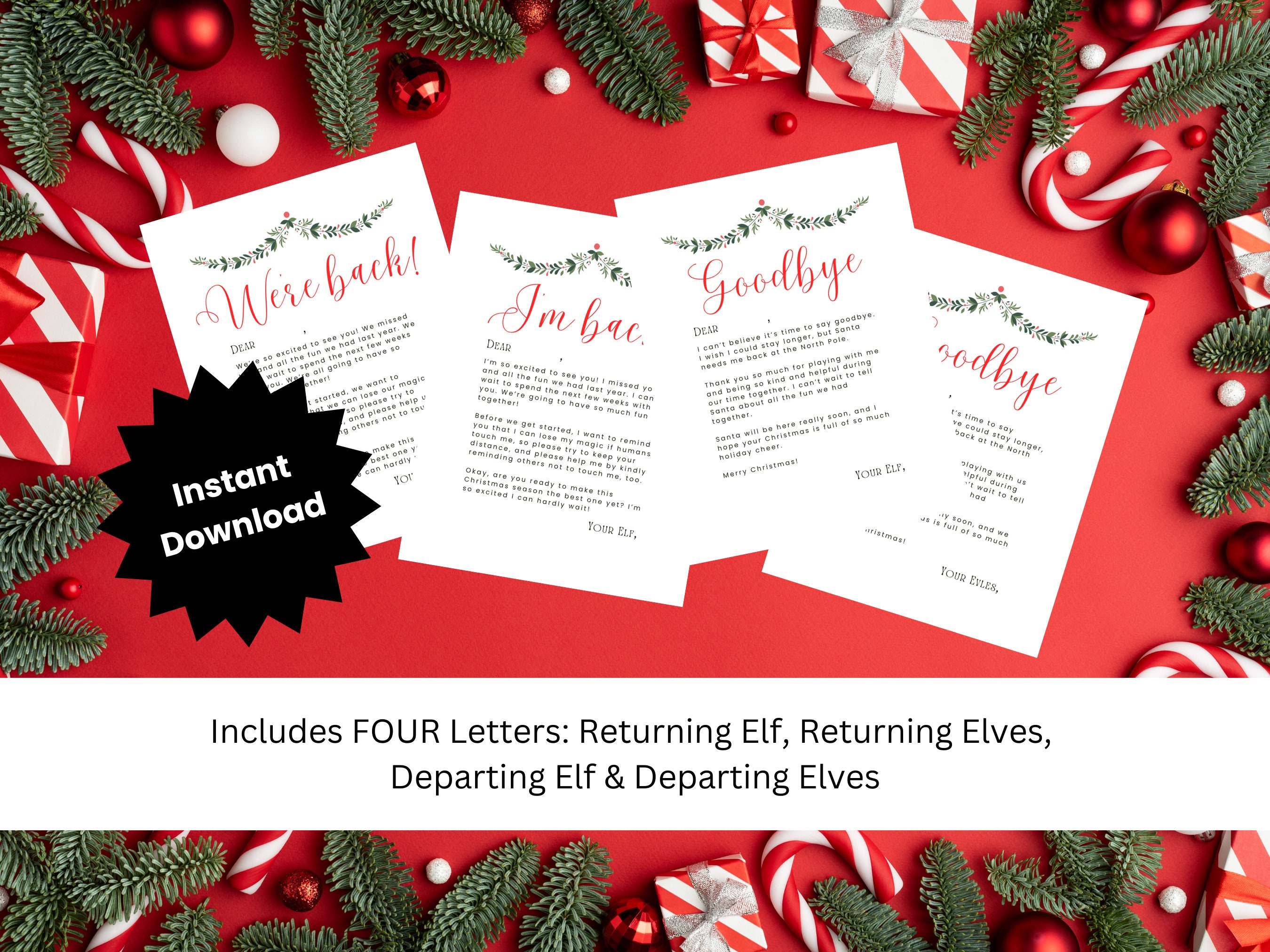 Elf Arrival Letter MULTIPLE RETURNING ELVES and Single Returning Elf ...