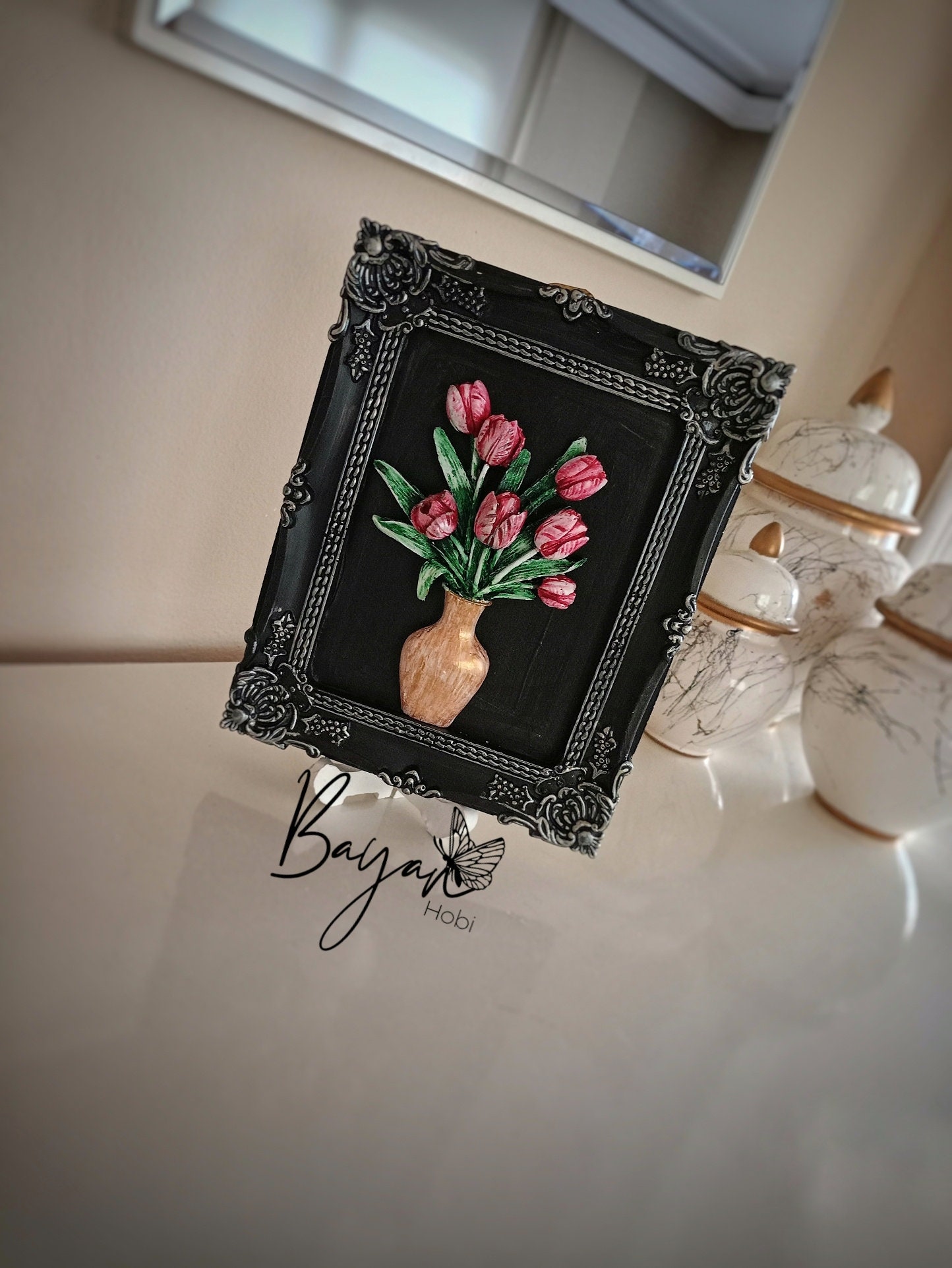 Frame With Flowers, Frame With Flowers Inside, Decorative Frame, Tulips ...