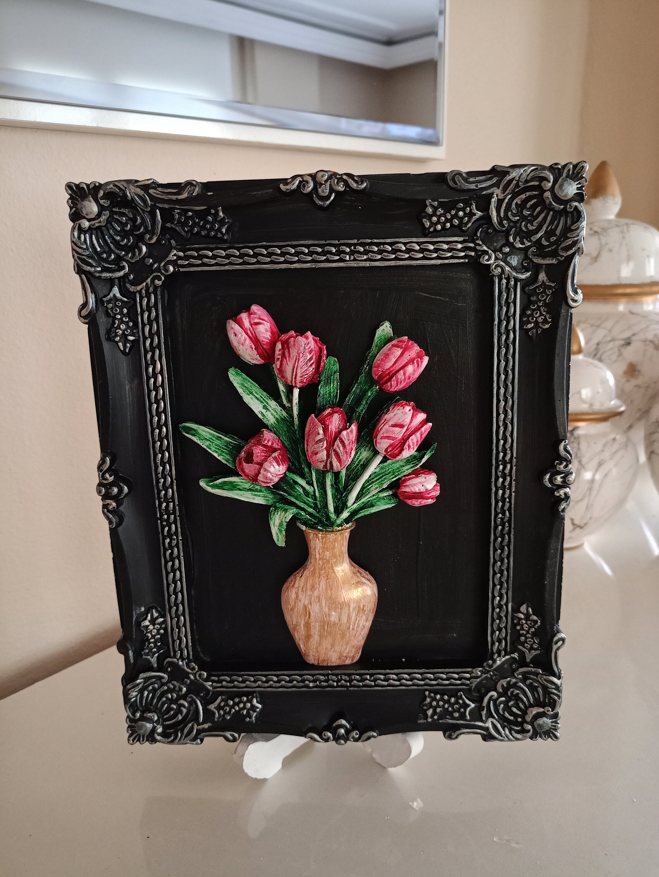 Frame With Flowers, Frame With Flowers Inside, Decorative Frame, Tulips ...