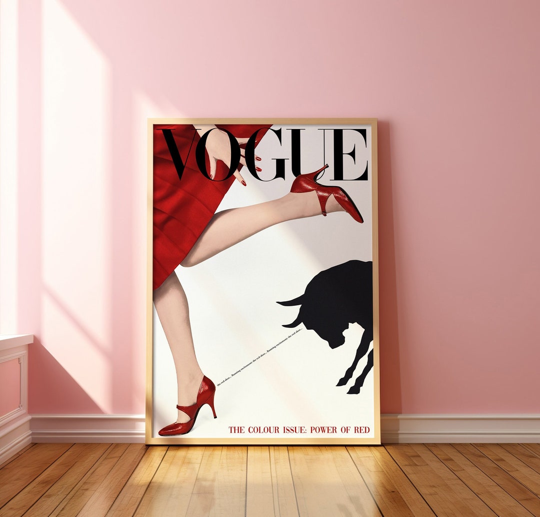 Red Shoes Vogue Print, Fashion Magazine Cover Photo, Iconic Fashion ...