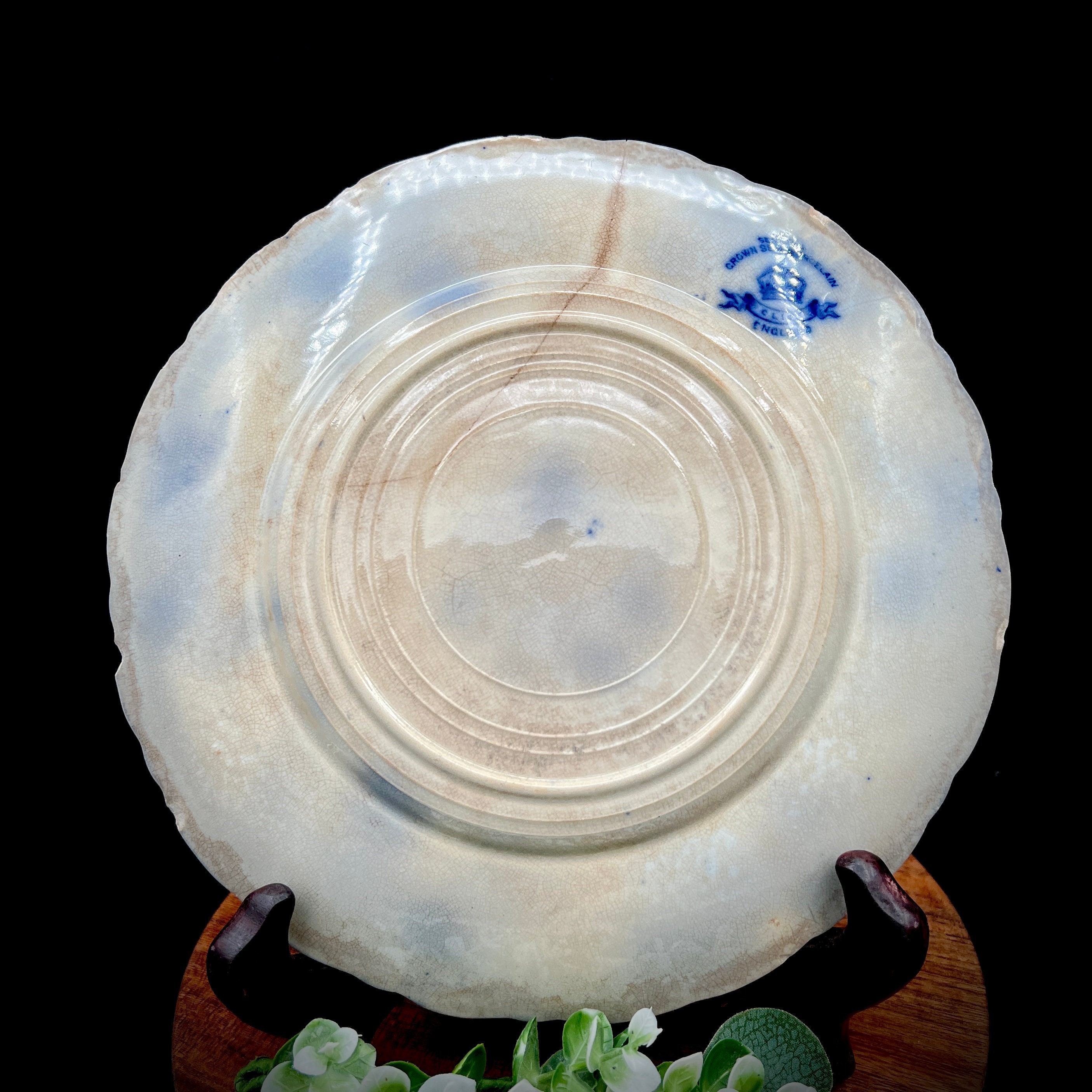 Senator Crown Semi-porcelain Flow Blue Plate Cliff England - Etsy