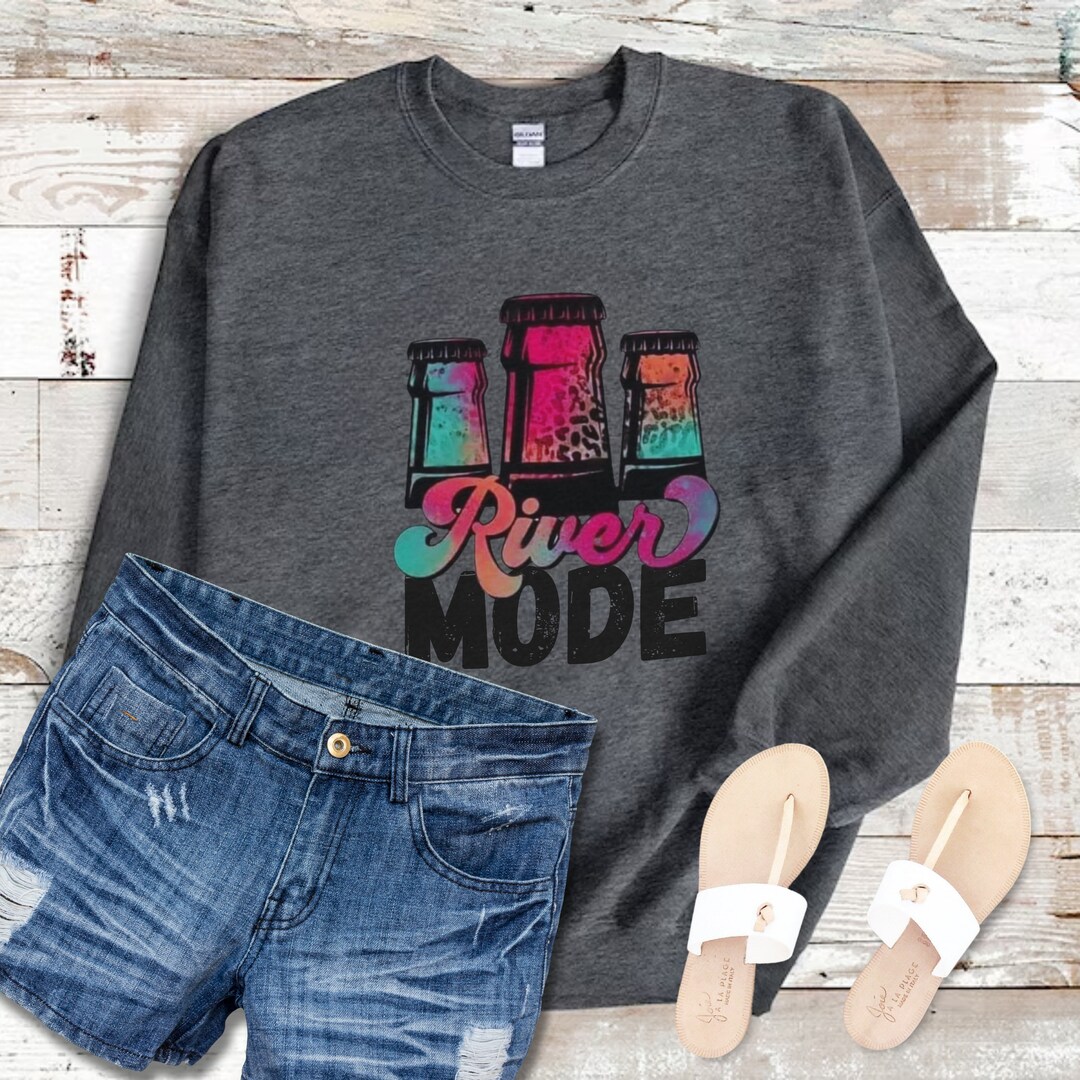 River Mode Sweatshirt Gift for Kayaker It's River Time Shirt Canoeing ...