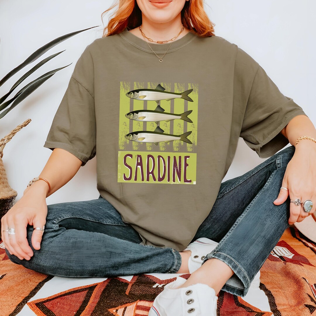 Sardines Shirt, Tinned Fish Shirt, Vintage Sardine Tshirt, Coastal ...