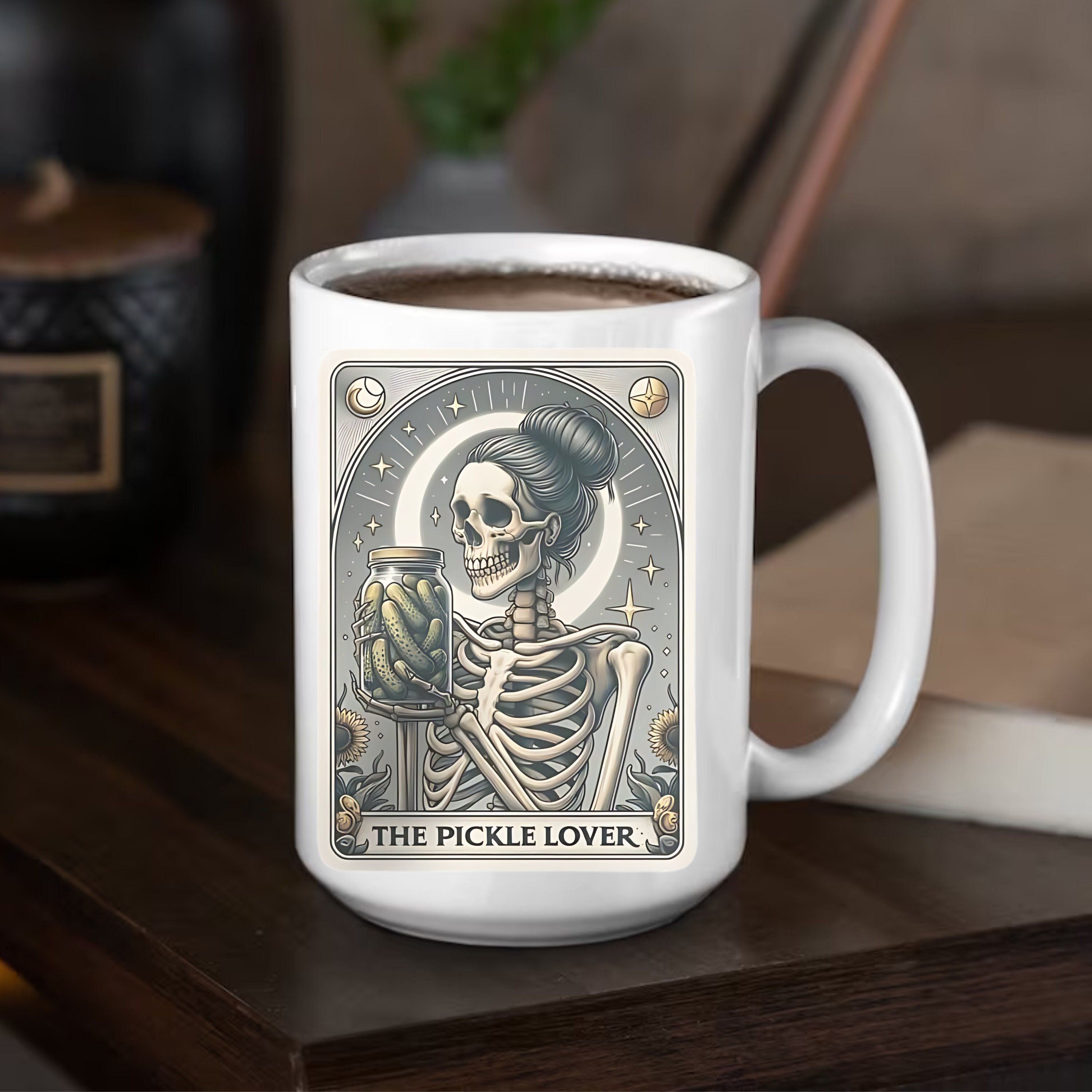 Cyberpunk Pickle Coffee Mug, Tarot Pickle Lover Mug, Pickle Gifts for ...