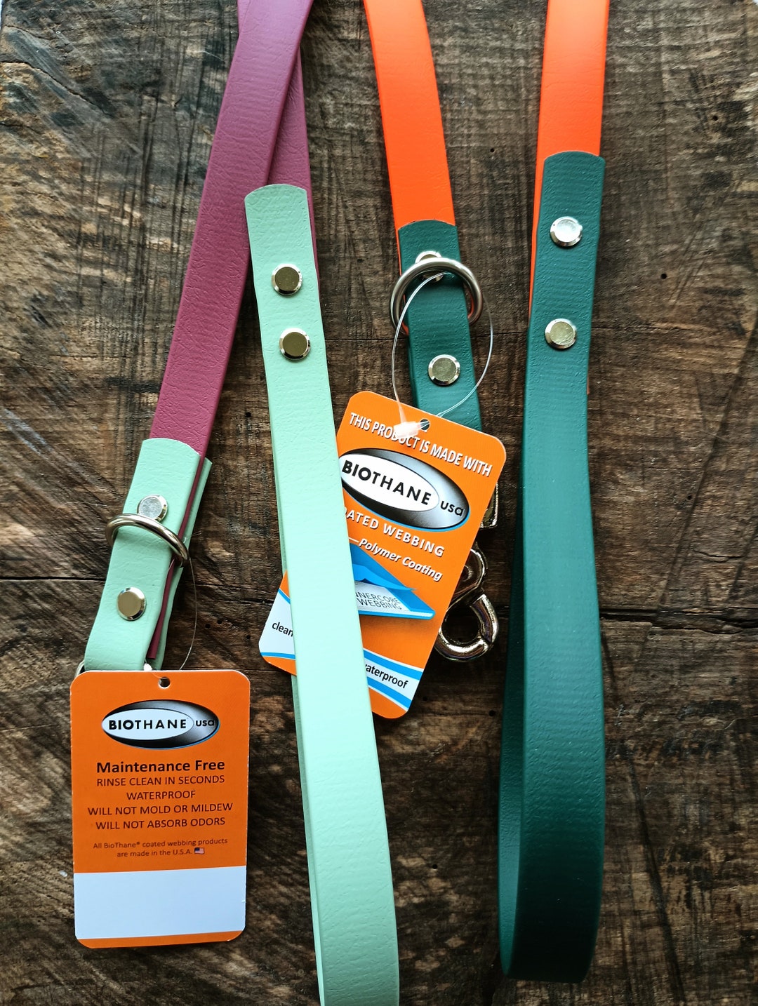 Biothane Two-tone Leash, 3/4 Width, Custom Dog Leash, Vegan Leather ...