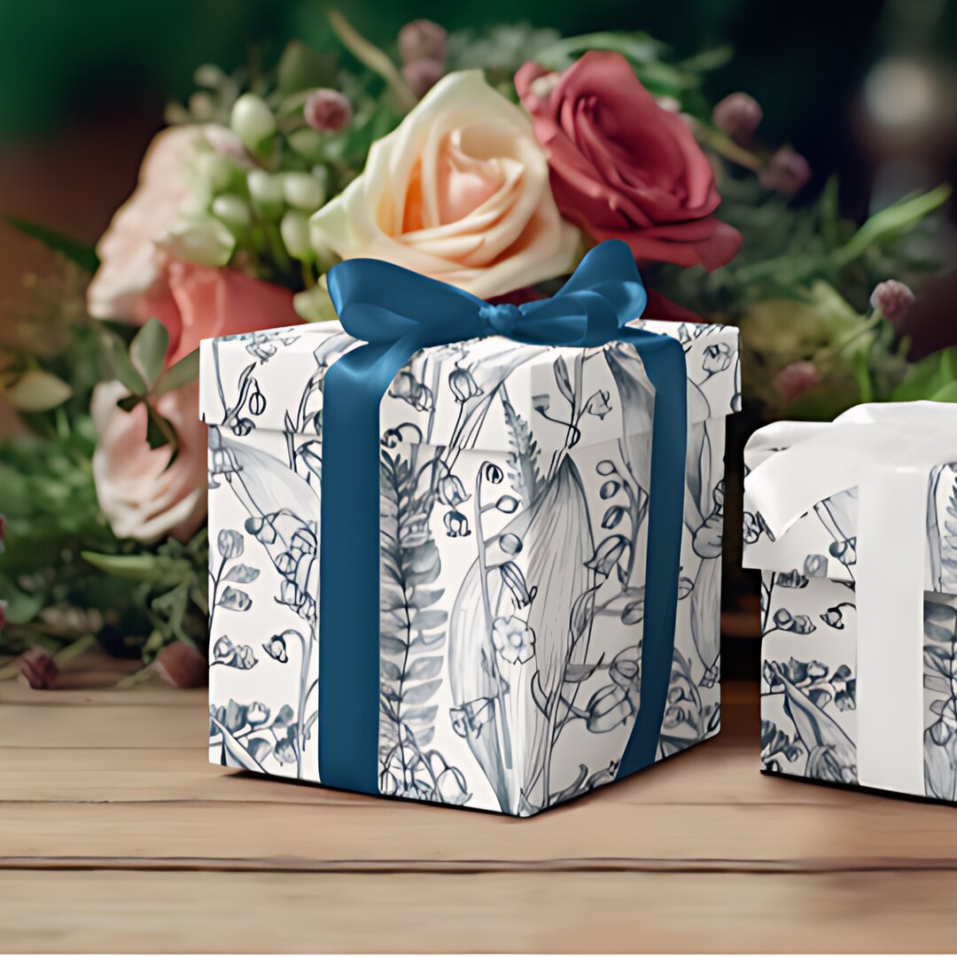 Lily of the Valley French Provincial Toile Pattern Wrapping Paper ...