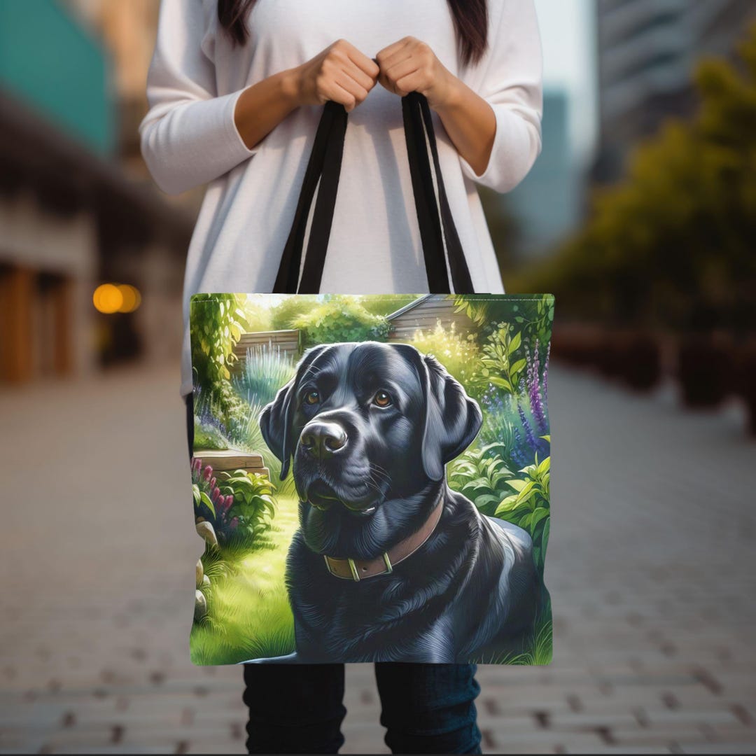 Black Lab Tote Bag, Labrador Retriever Bag, Bird Hunting Dog Bag, Dog ...