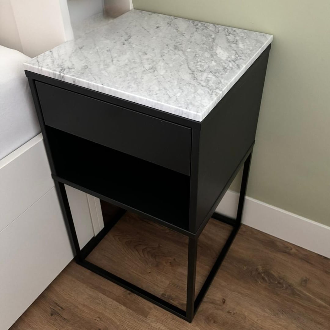Ikea vikhammer bedside table black store