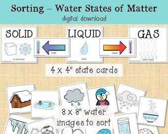 States of Matter Sorting Activity | Solid Liquid Gas REAL PICTURES ...
