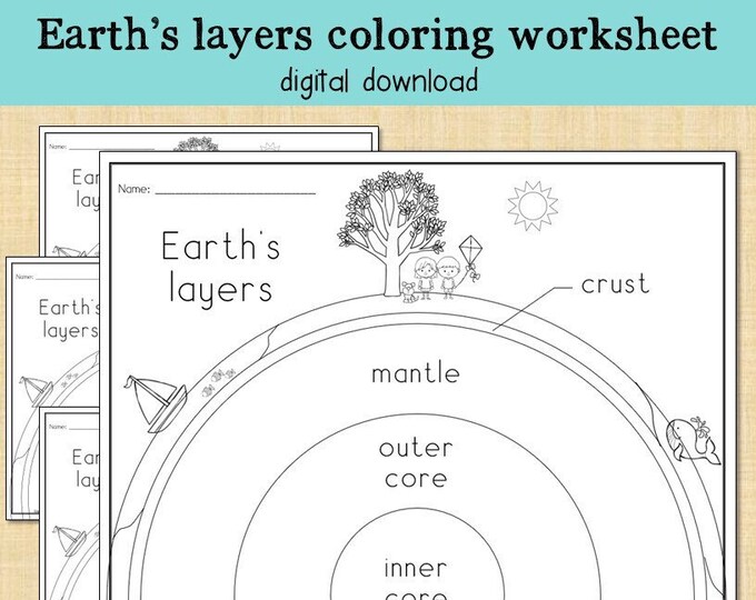 Layers of the Earth Felt Board Set: Montessori Homeschool Geology - Etsy
