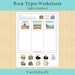 Rock Types Worksheets - Etsy