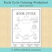 Rock Cycle Coloring Worksheet Printable - Etsy