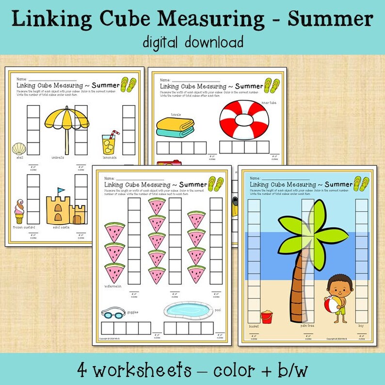 Linking Cube Measuring Bundle | All Seasons - Winter, Spring, Summer ...