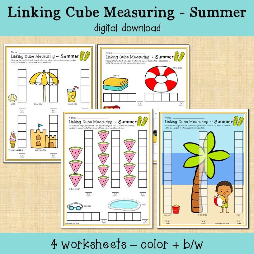 Linking Cube Measuring Bundle | All Seasons - Winter, Spring, Summer ...