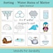 Water States of Matter Sorting Activity - Etsy