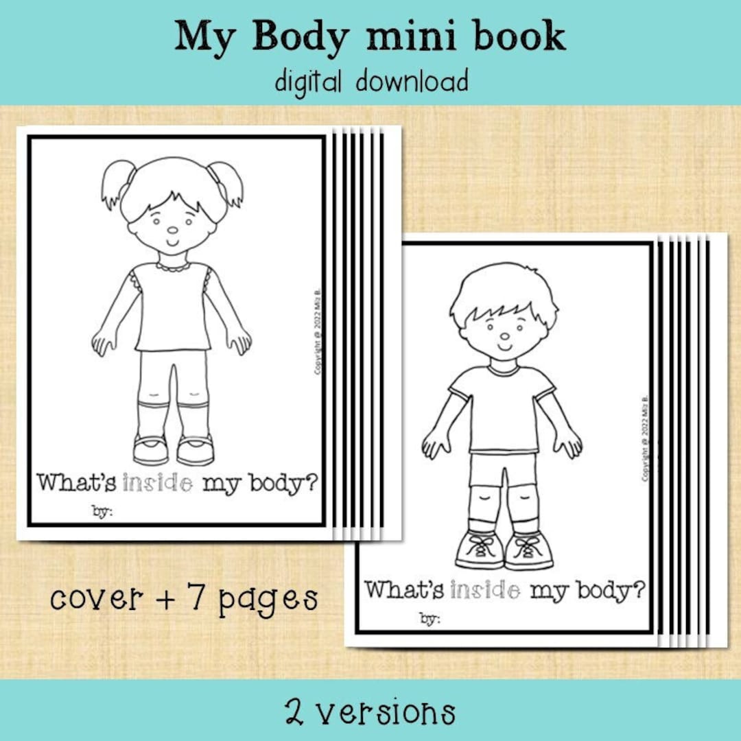 My Body - What's Inside? Mini Book Printable - Etsy