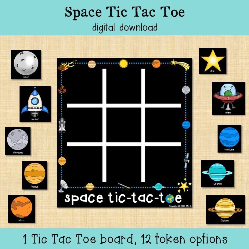 Science Tic Tac Toe Game - Space Activity Planets - Etsy