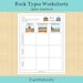 Rock Types Worksheets - Etsy