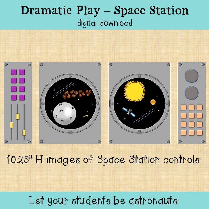 Dramatic Play - Space Station Printable - Etsy