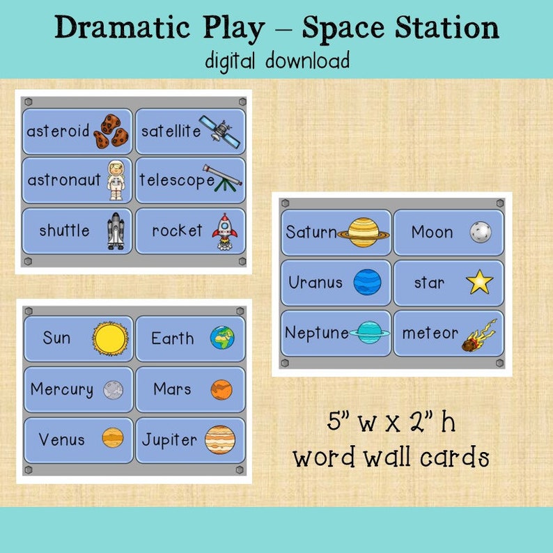 Dramatic Play - Space Station Printable - Etsy