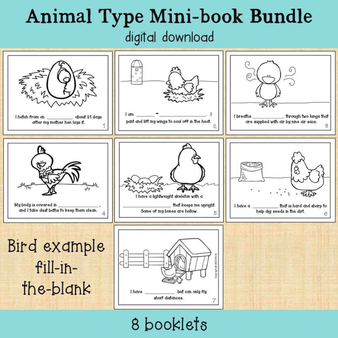Animal Characteristics Mini Book Bundle | 6 Animal Classes - Etsy