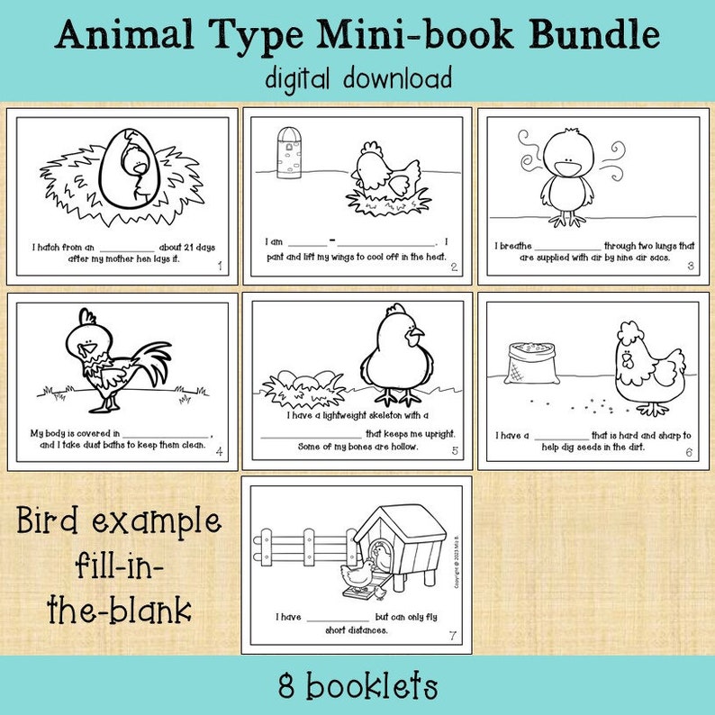 Animal Characteristics Mini Book Bundle | 6 Animal Classes - Etsy