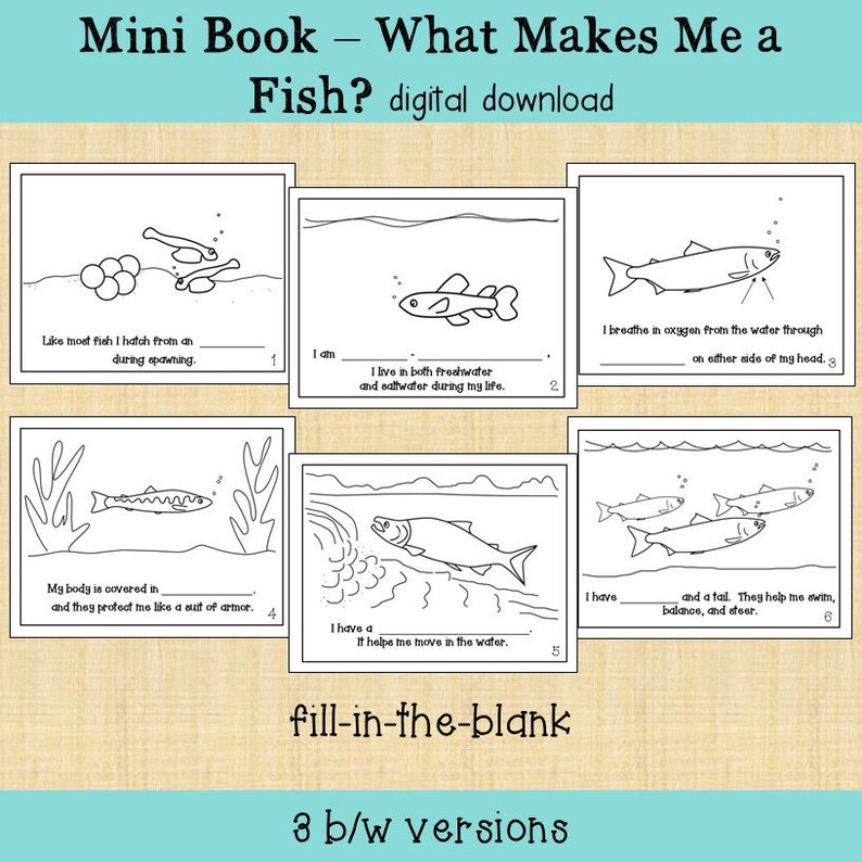 Animal Characteristics Mini Book Bundle | 6 Animal Classes - Etsy