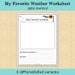 My Favorite Weather Worksheet Printable - Etsy